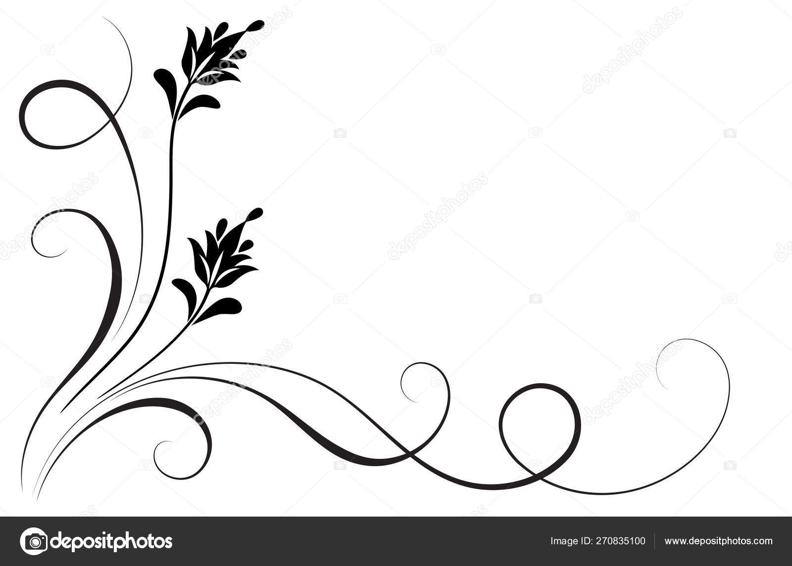 Corner Floral Pattern Vector