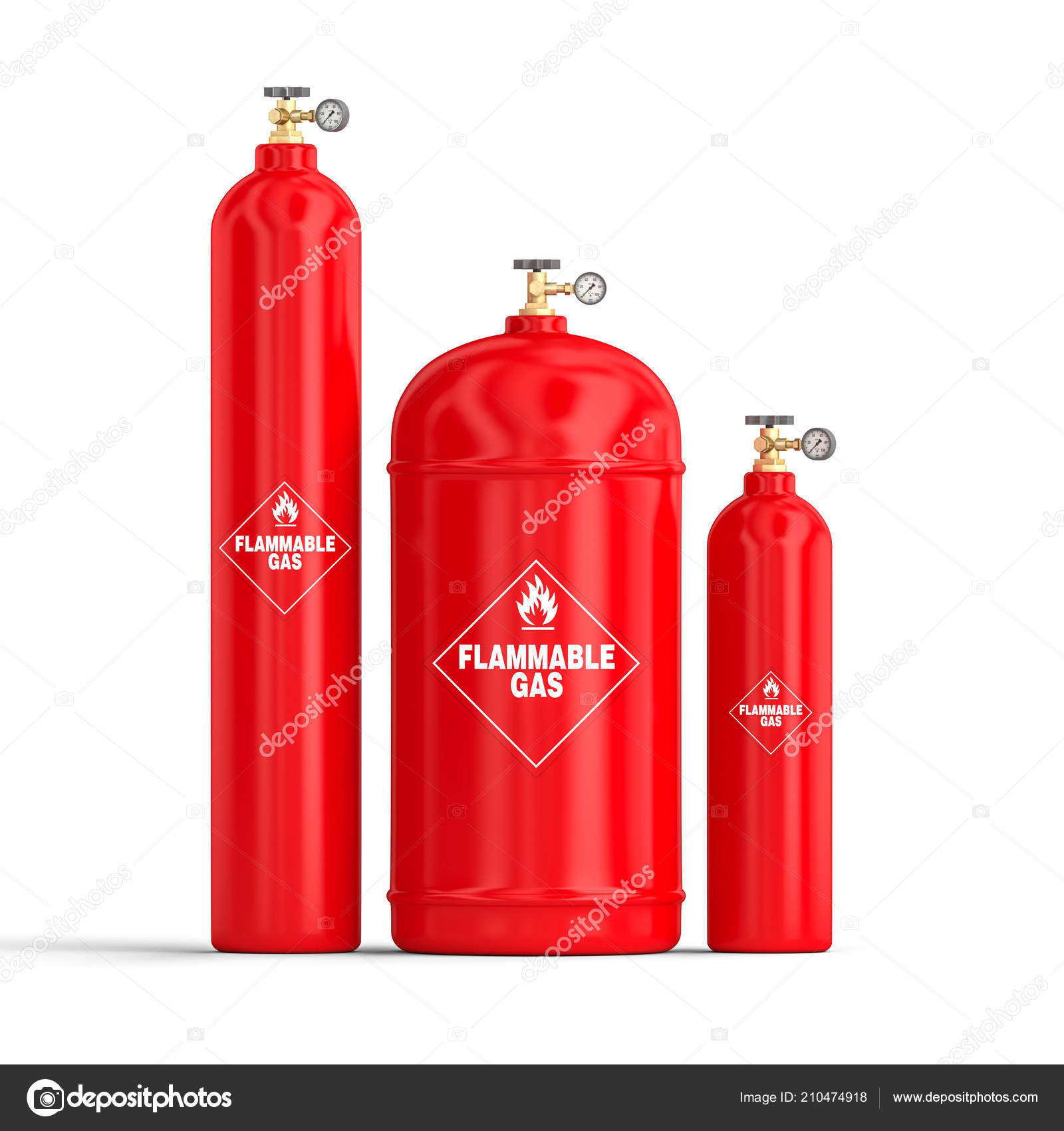 Image Different Kind Gas Cylinders Stock Photo by ©jukai5 210474918