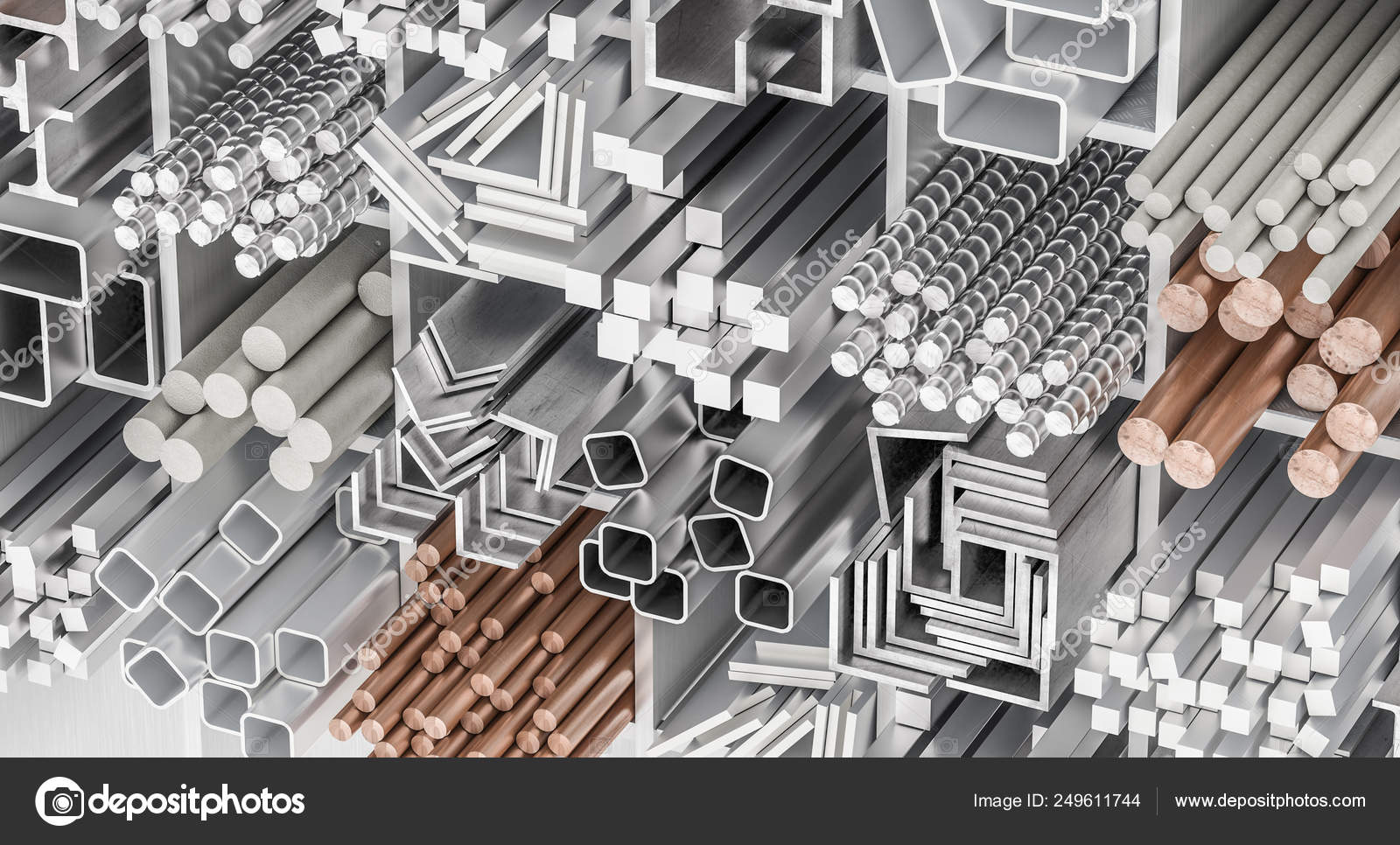 Different kind of metallic profiles Stock Photo by ©jukai5 249611744