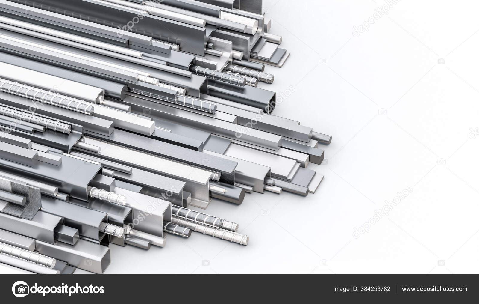 Metal Profiles Various Sections Shapes Construction Manufacturing ...