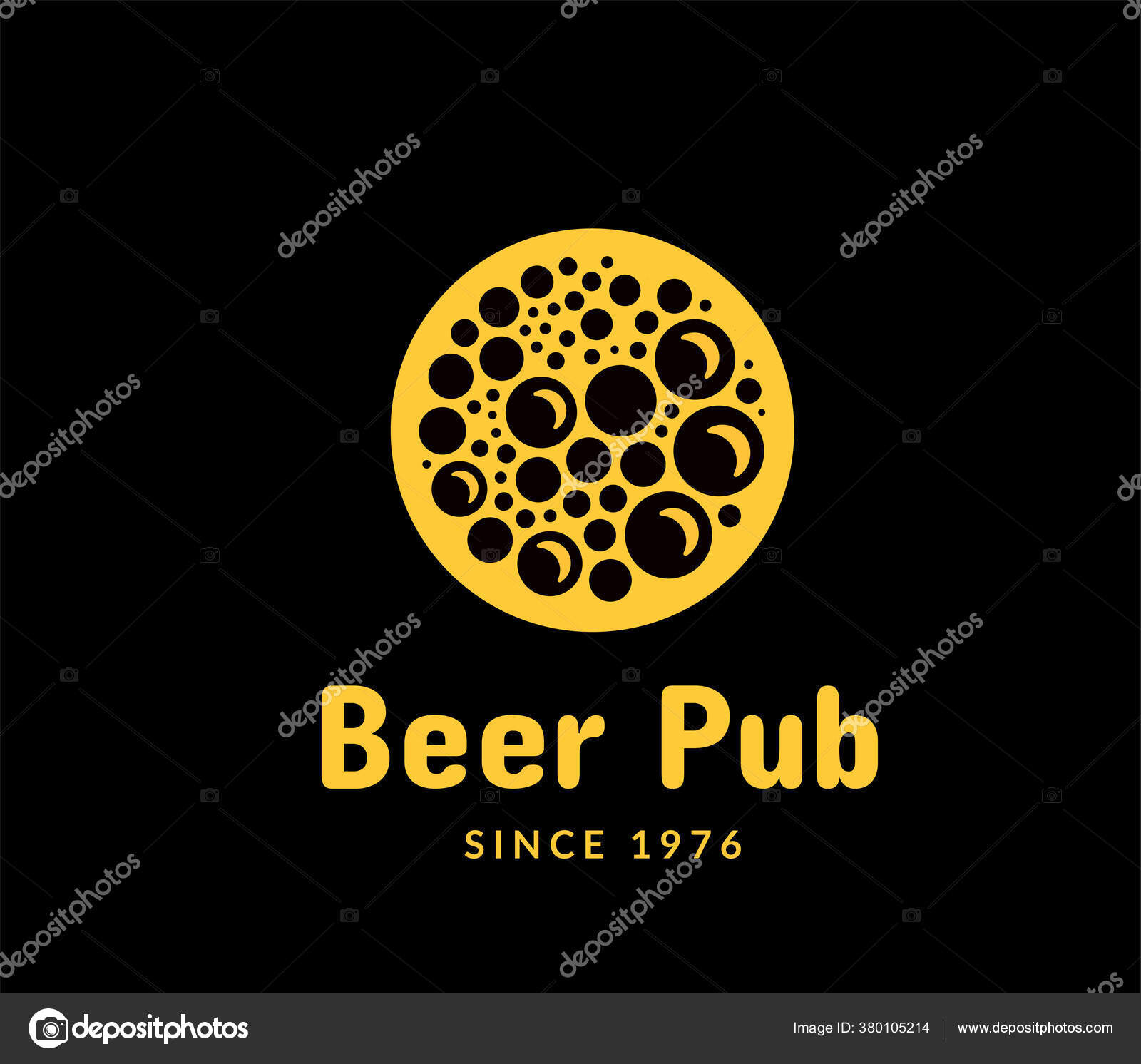 Beer pub logo vector illustration — Stock Vector © mpavlov #380105214