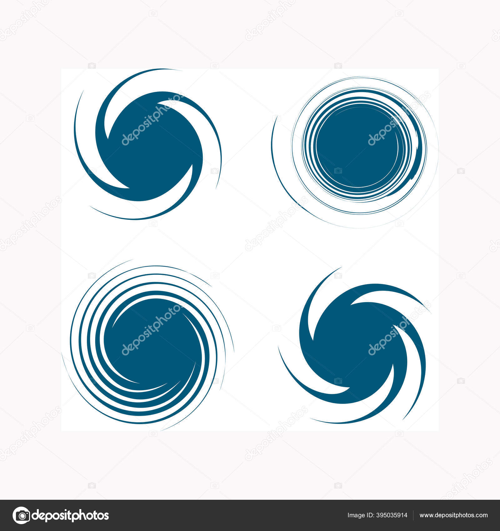 Hurricane Vector Set Illustration White Background Simple Sign — Stock ...