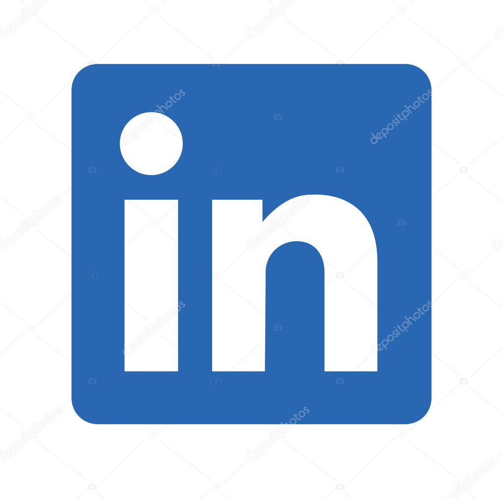 Linkedin Logosu Vektör Illüstrasyon Beyaz Arkaplan ©mpavlov 415634850'e ait Stok Vektör