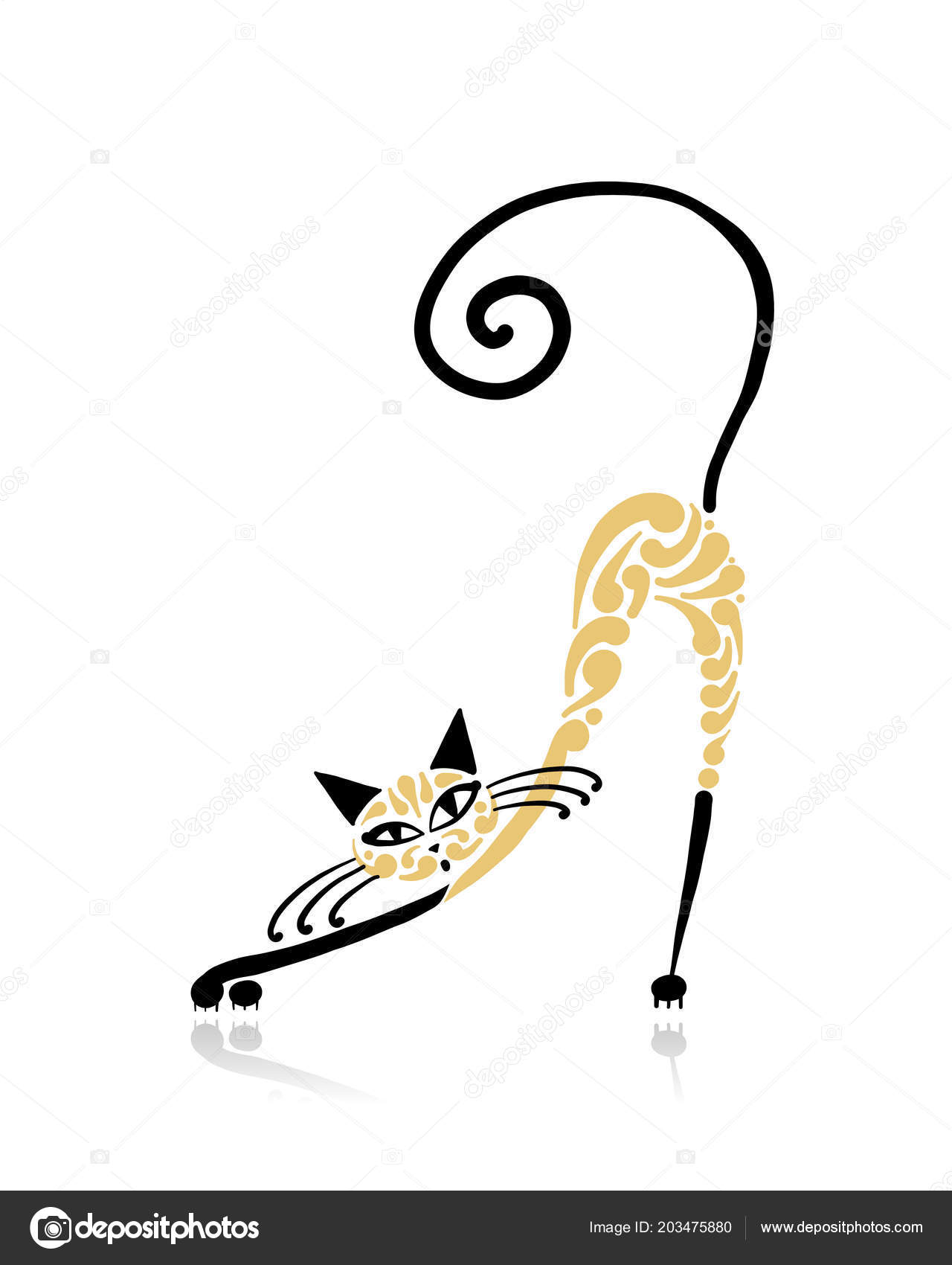 Siamese cat design. Vector illustration Stock Vector Image by ...