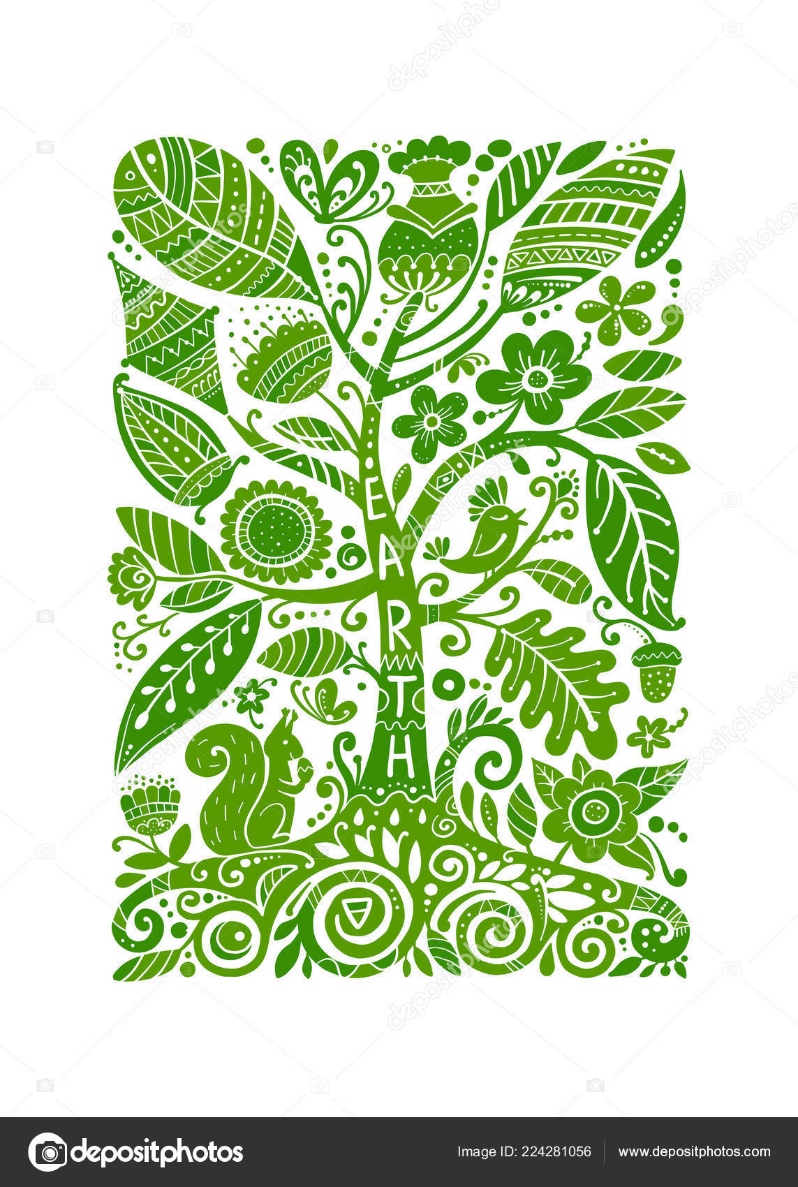 Four elements concept. Earth design background Stock Vector Image by ...