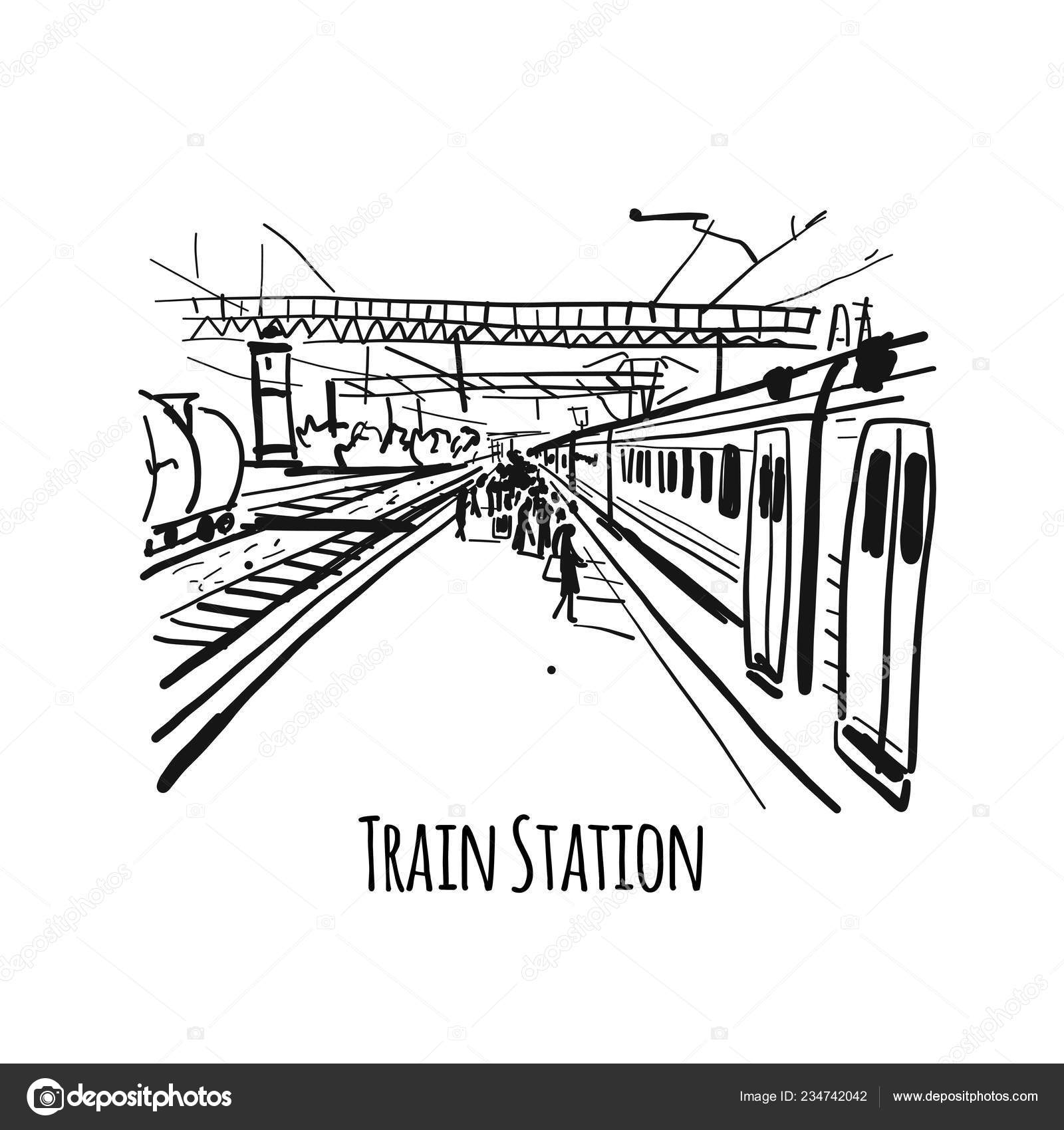 Railway Station Sketch