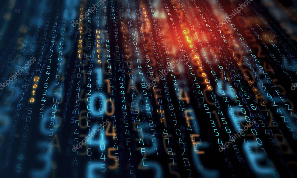 Imagen de fondo que presenta el concepto de ciberseguridad y ataque 2023