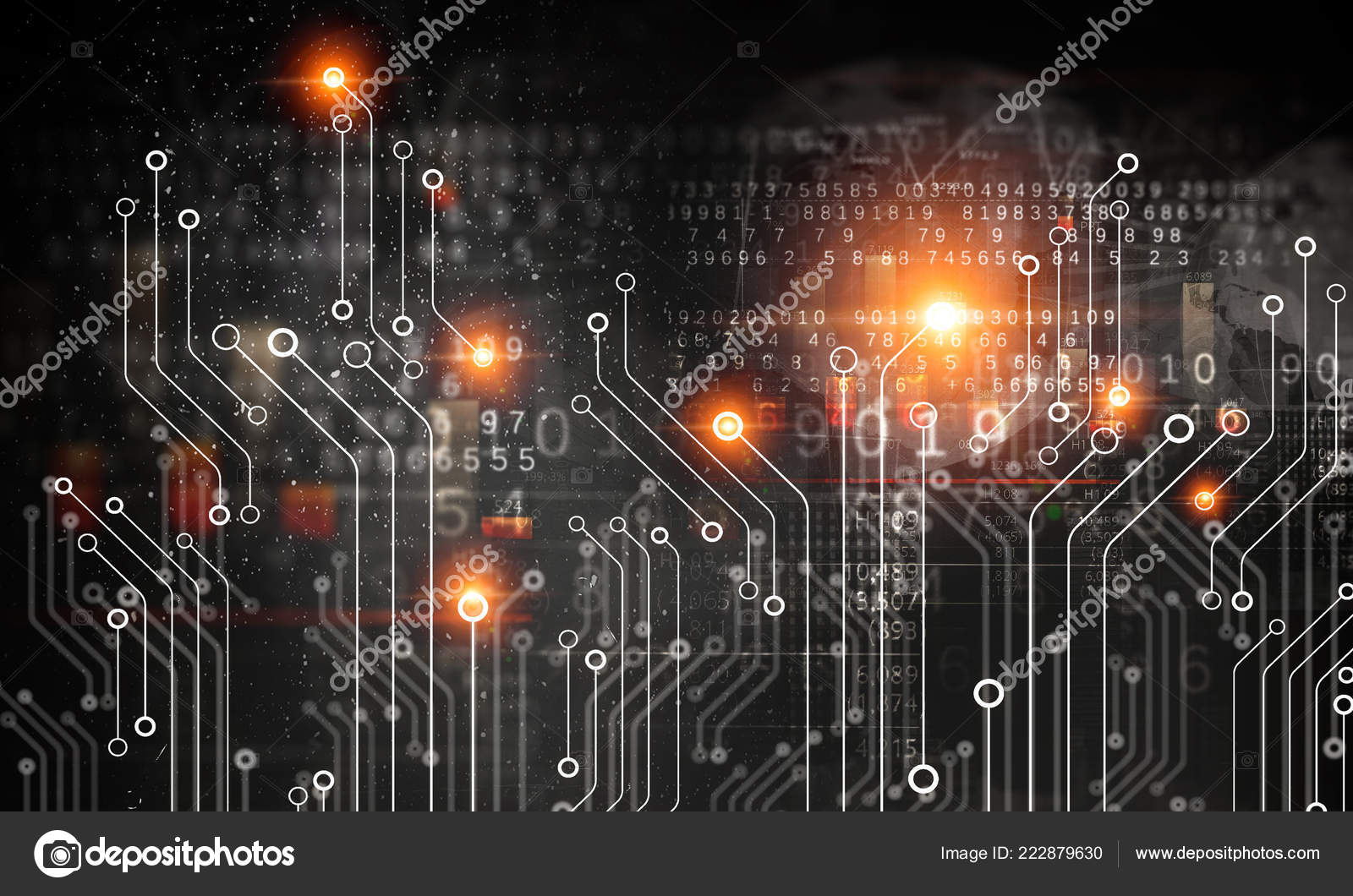 Micro technology background Stock Photo by ©SergeyNivens 222879630