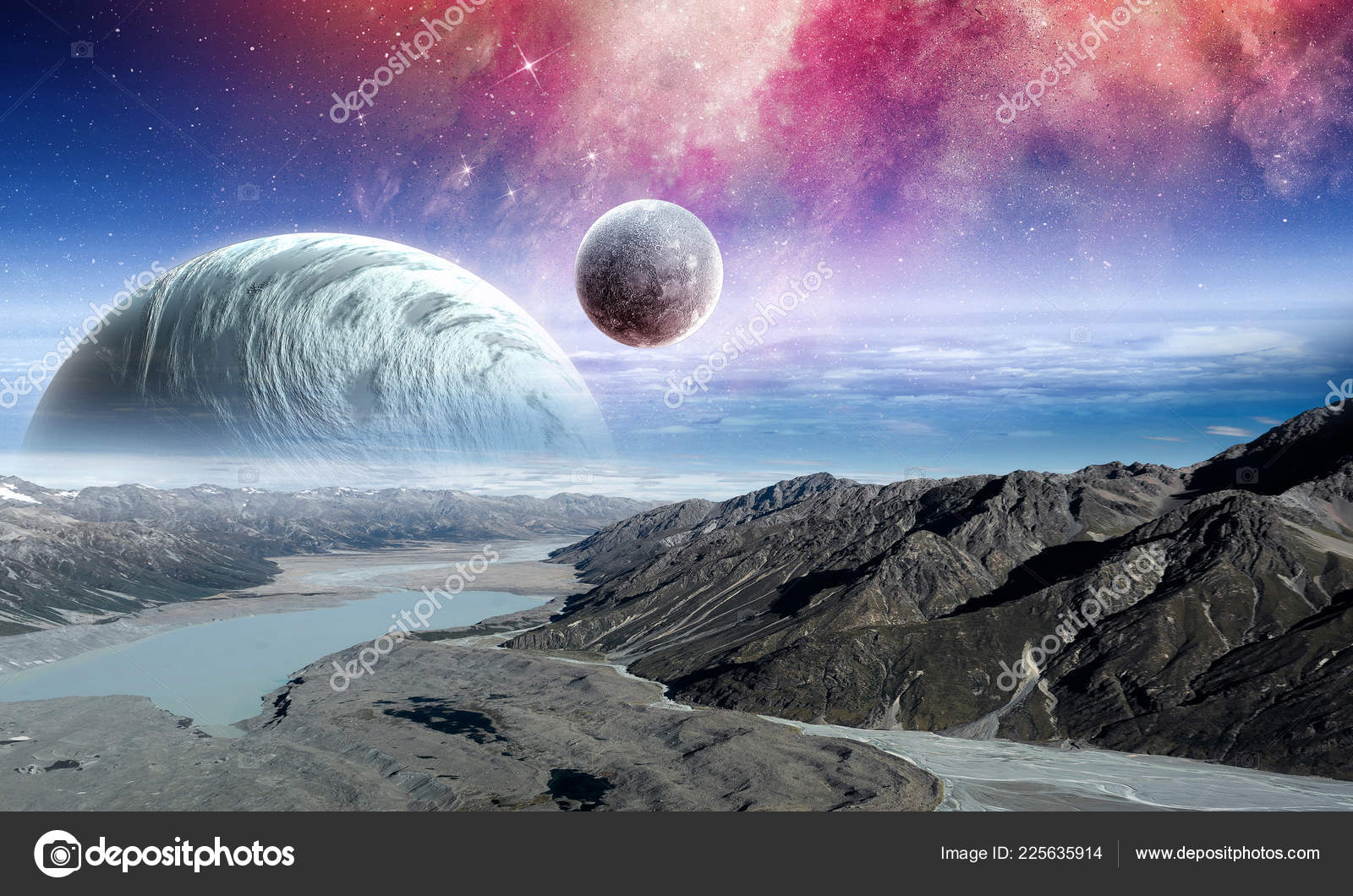 Space planets and nature Stock Photo by ©SergeyNivens 225635914