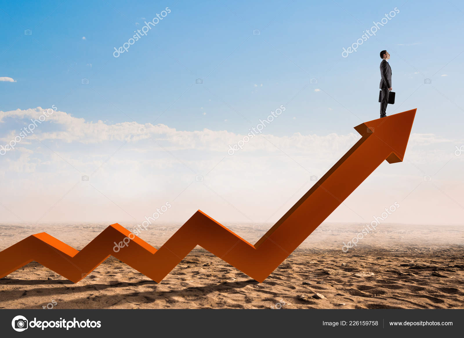 His progress and success. Mixed media Stock Photo by ©SergeyNivens ...