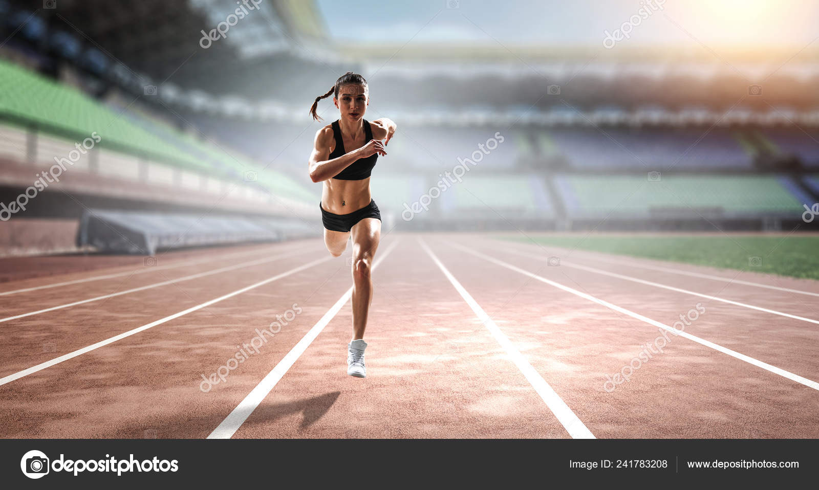 Women Running Track Wallpaper