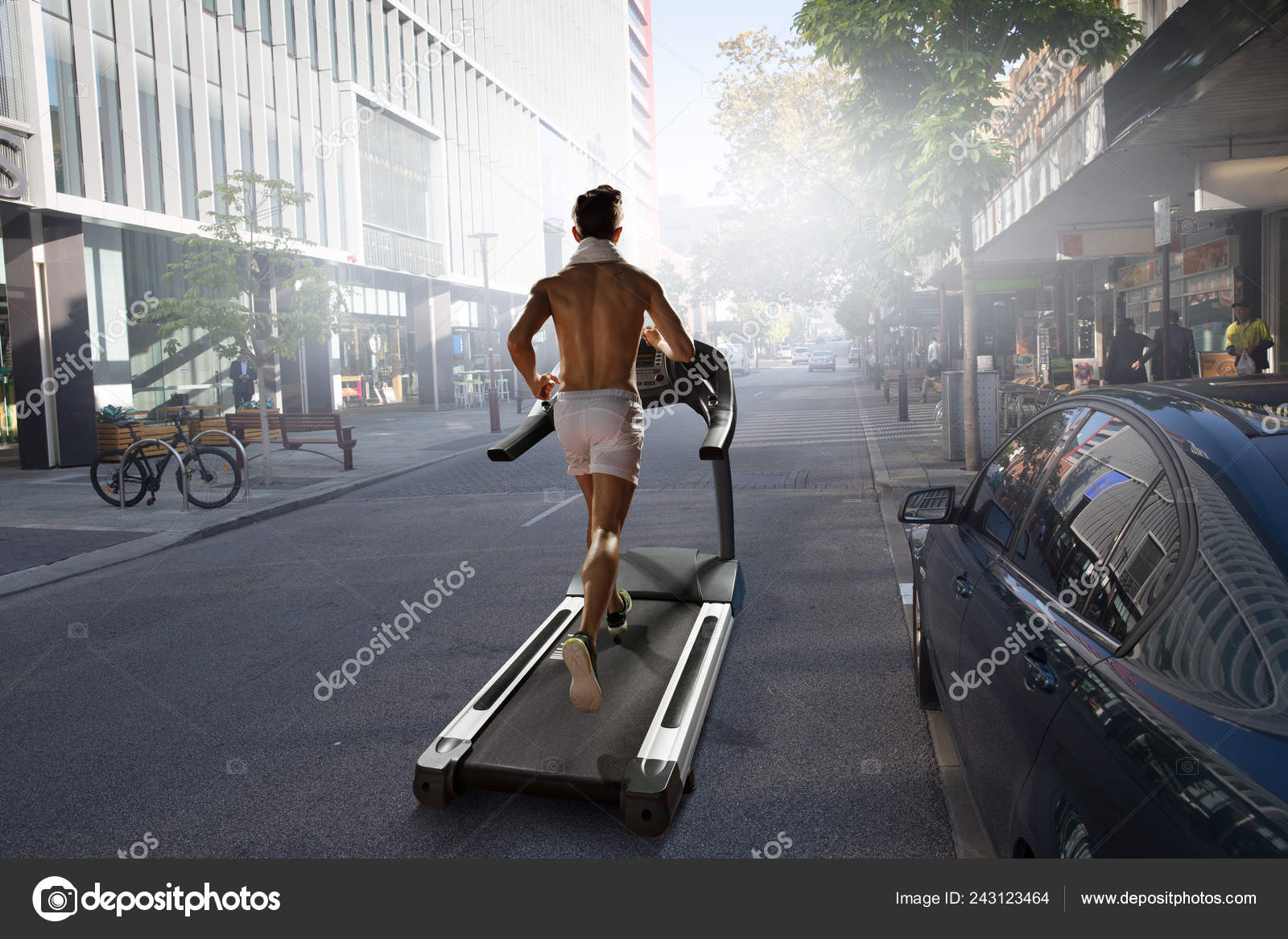 Choose your route for running. Mixed media — Stock Photo © SergeyNivens ...