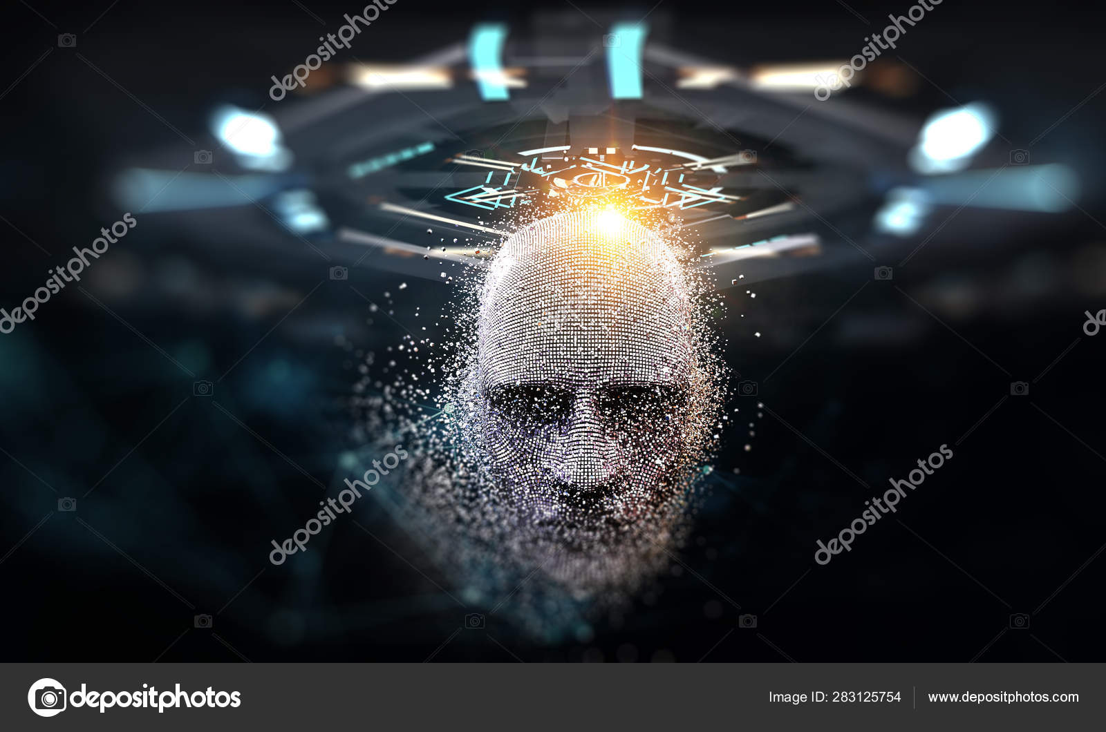 Digital head, artificial intelligence concept Stock Photo by ...