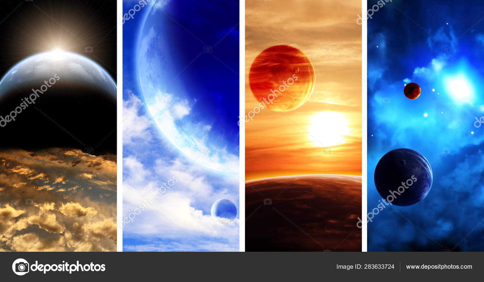 Collection of space banners Stock Photo by ©frenta 283633724