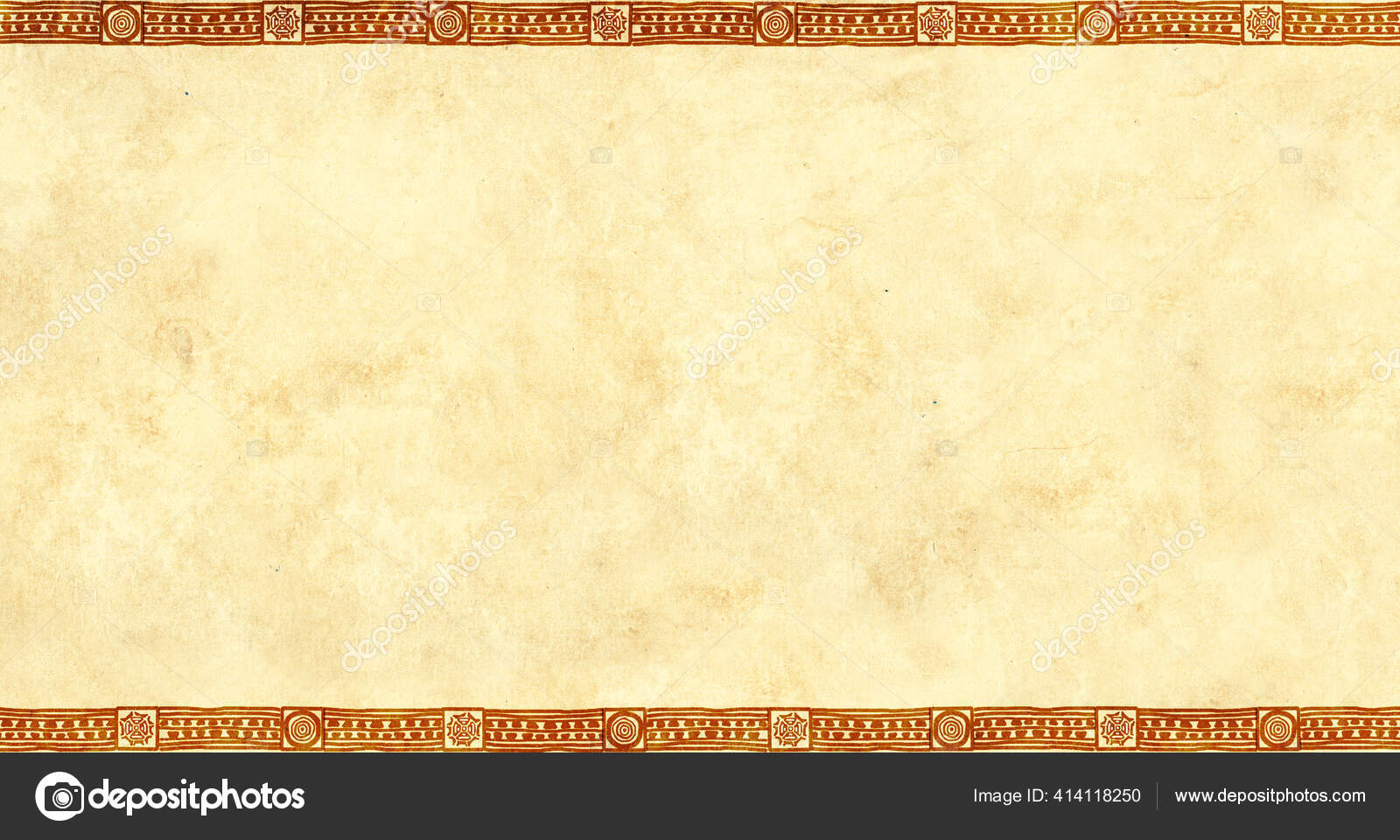 Horizontal Background Ethnicity Ornaments Old Paper Texture Grunge ...