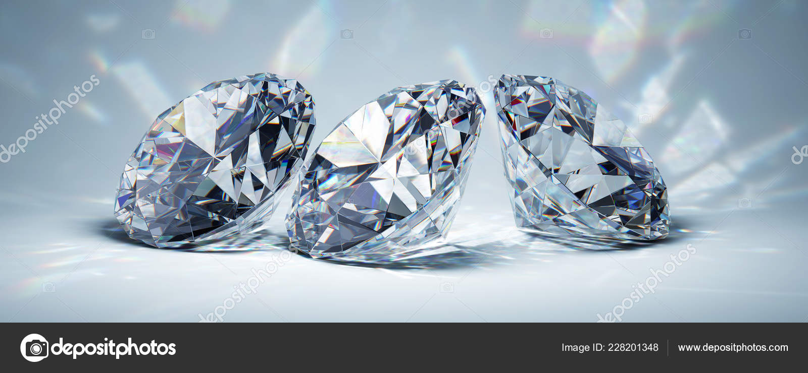 Diamonds Bright Light Blue Background Illustration Stock Photo by ...