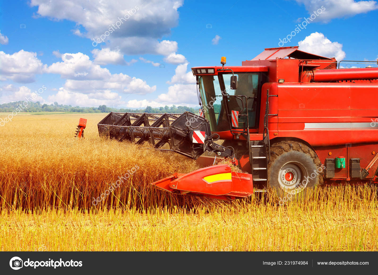 Combine Working Field Harvester Harvests Stock Photo by ©Ale-ks 231974984