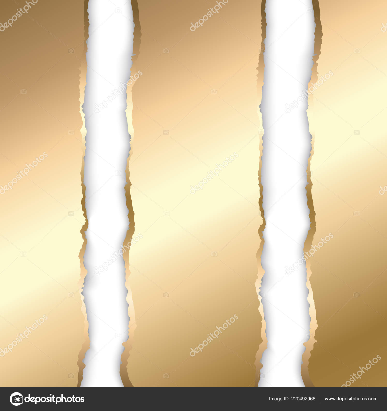 Vector Illustration Gold Torn Paper Template Background Stock Vector by ...