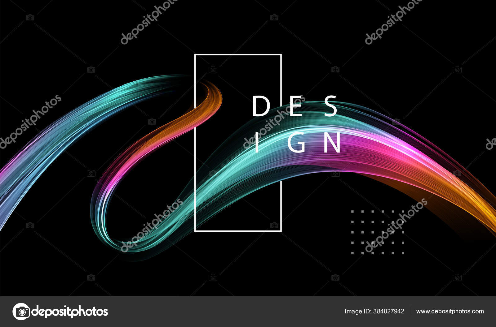 Abstract shiny color spectrum wave design element Stock Vector Image by ...