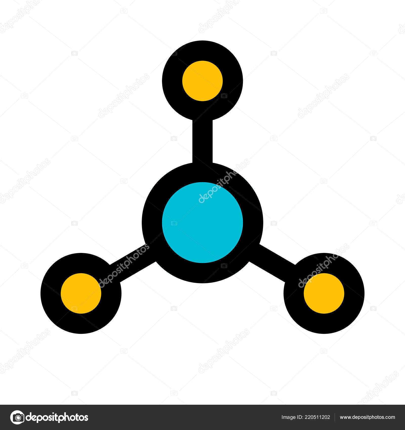 Atomic Orbital Structure Vector Icon Design Stock Vector Image by ...