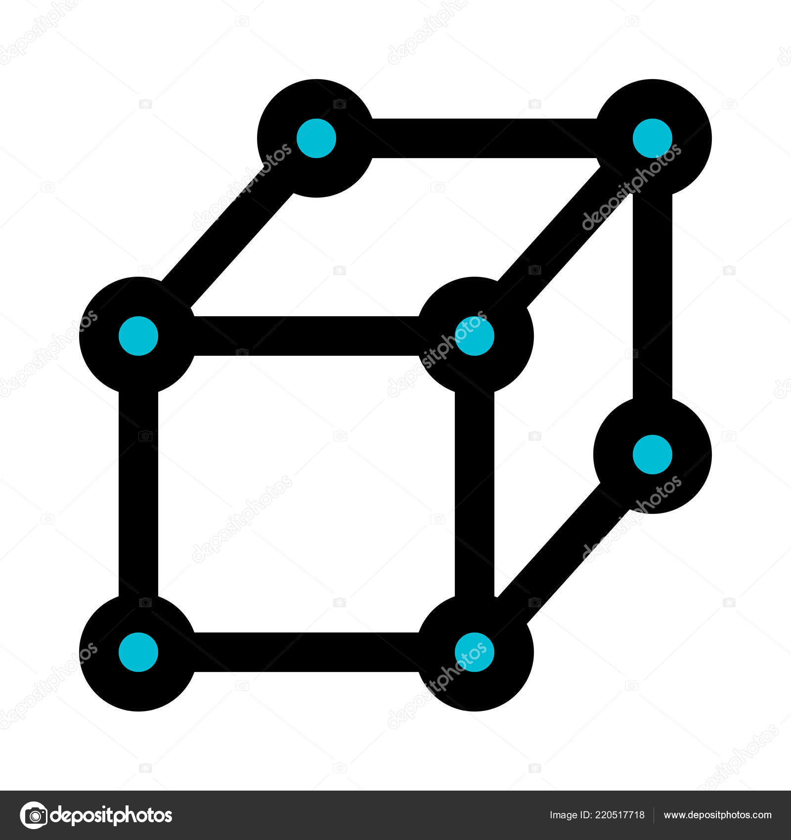 Cube Atomic Structure Vector Icon Design Stock Vector by ©get4net 220517718