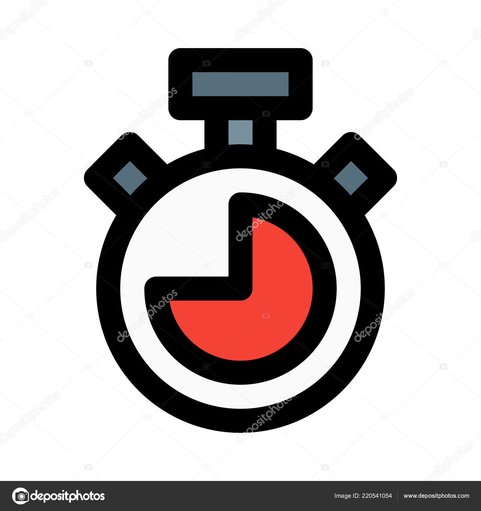 Stopwatch Countdown Timer Colorful Vector Illustration Stock Vector by ©get4net 220541054