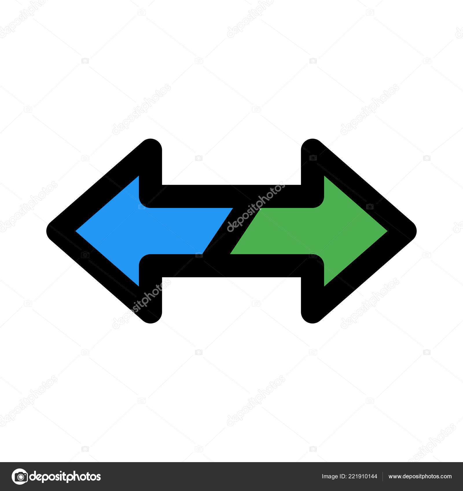 Back Back Arrows Colorful Vector Illustration Stock Vector Image by ...