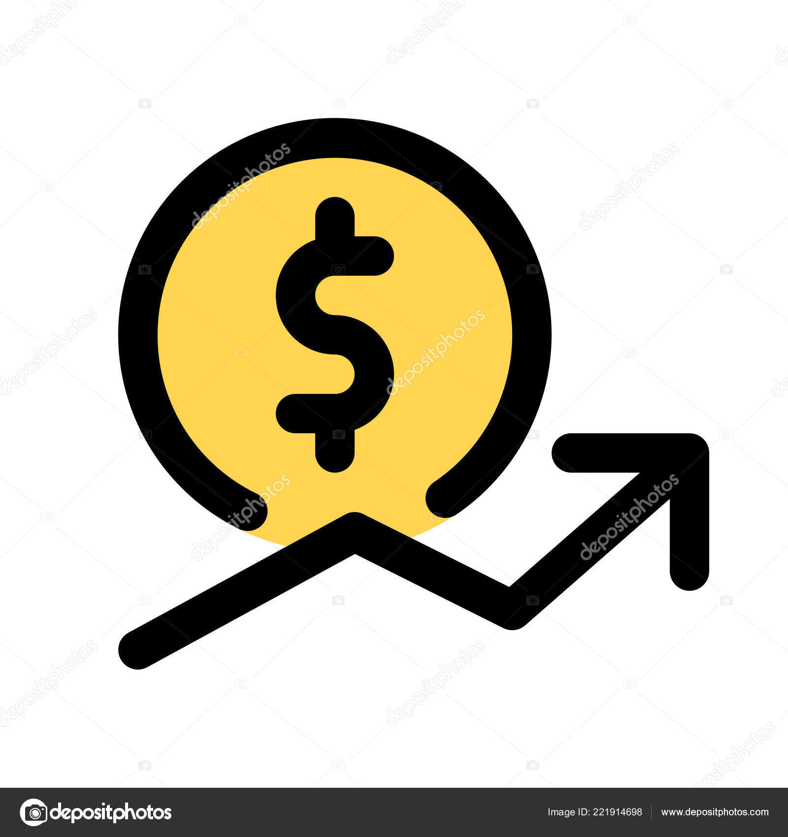 Inconsistent Dollar Value Colorful Vector Illustration Stock Vector ...