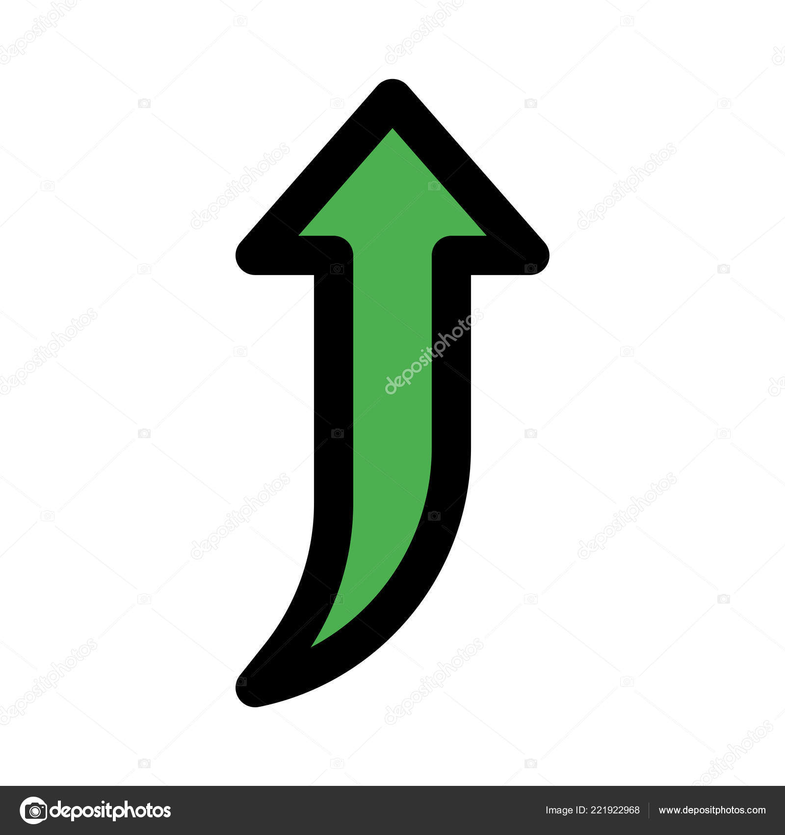 Rise Arrow Colorful Vector Illustration — Stock Vector © get4net #221922968