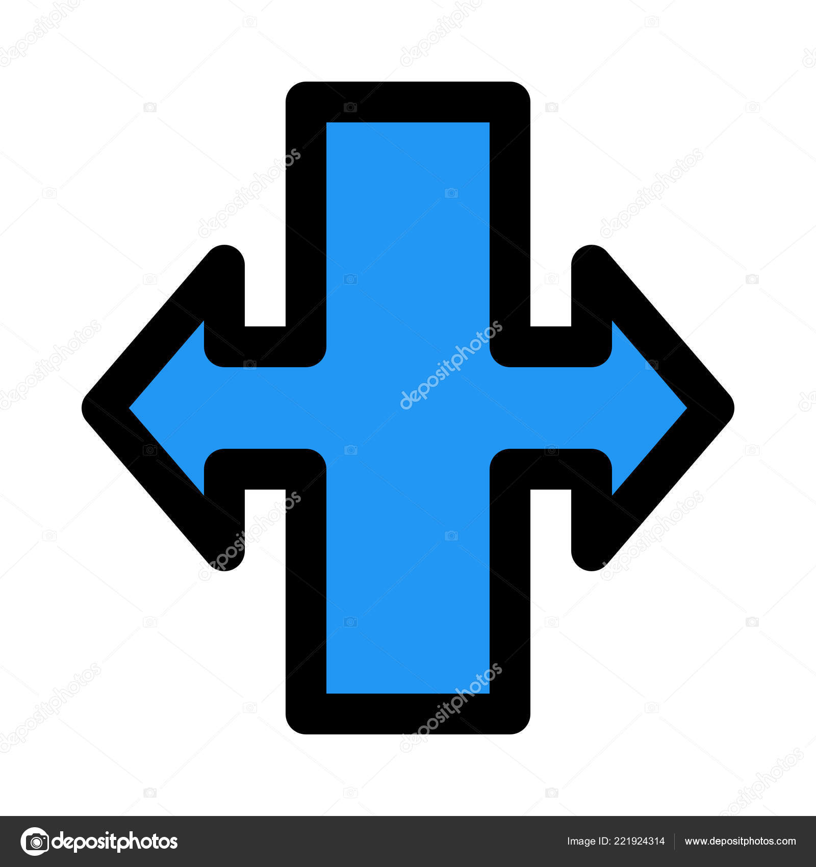 Slide Arrows Navigation Colorful Vector Illustration Stock Vector Image ...