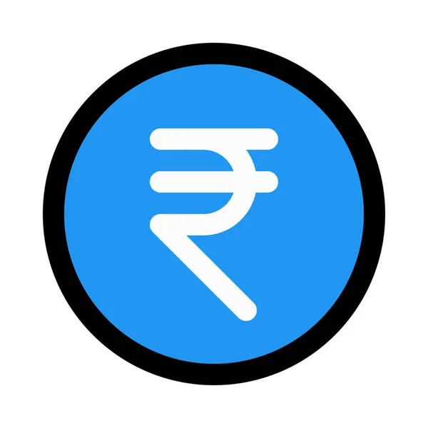 Rupia india símbolo, vector colorido ilustración 2023