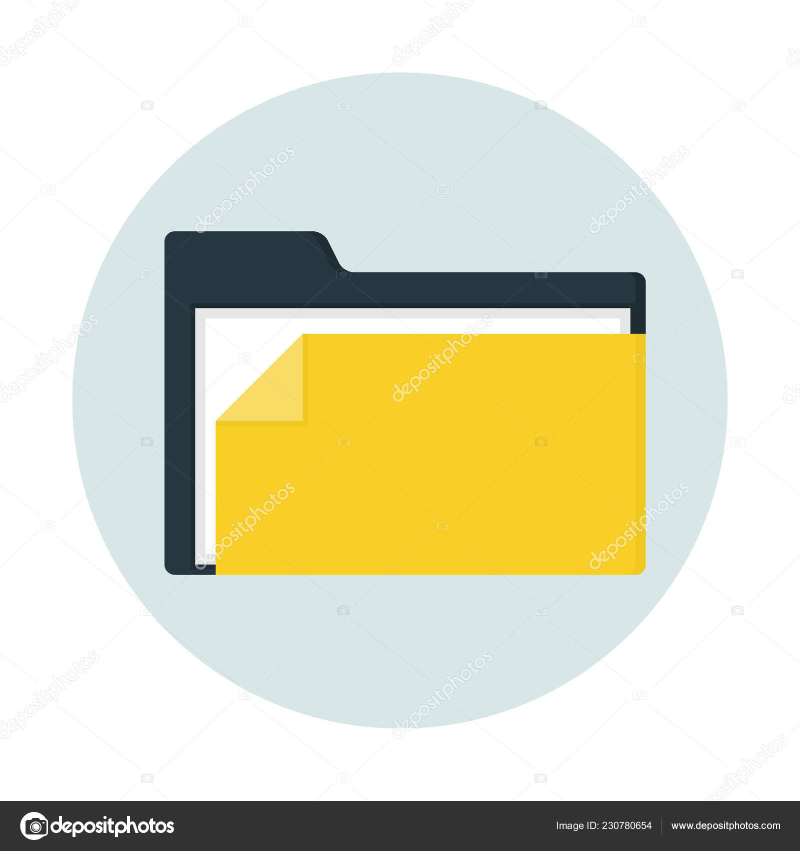 Organize Computer Folder Icon Simple Vector Illustration Stock Vector ...