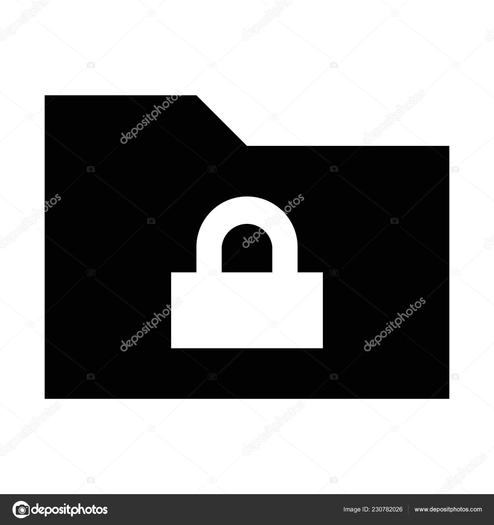 Password Protected Folder Icon Simple Vector Illustration Stock Vector by ©get4net 230782026