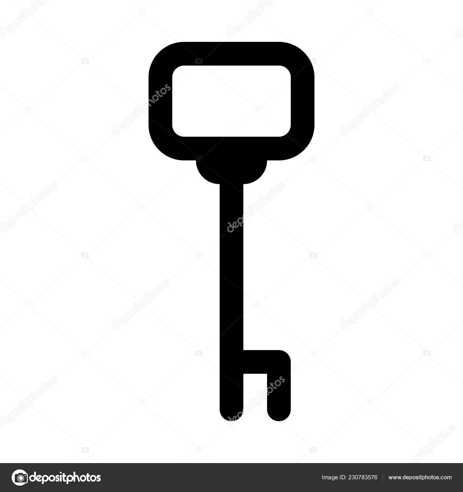 Vintage Key Icon Simple Vector Illustration Stock Vector Image by ...