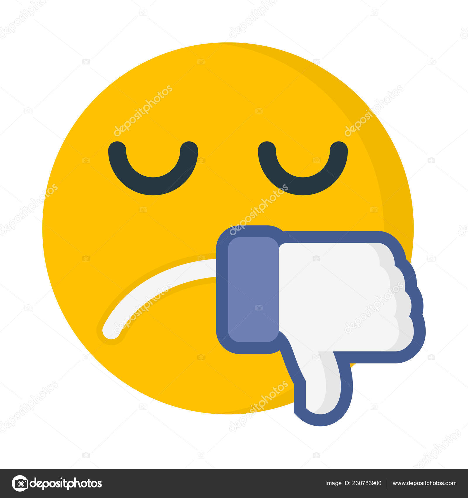 Dislike Emoji Icon Simple Vector Illustration Stock Vector by ©get4net ...