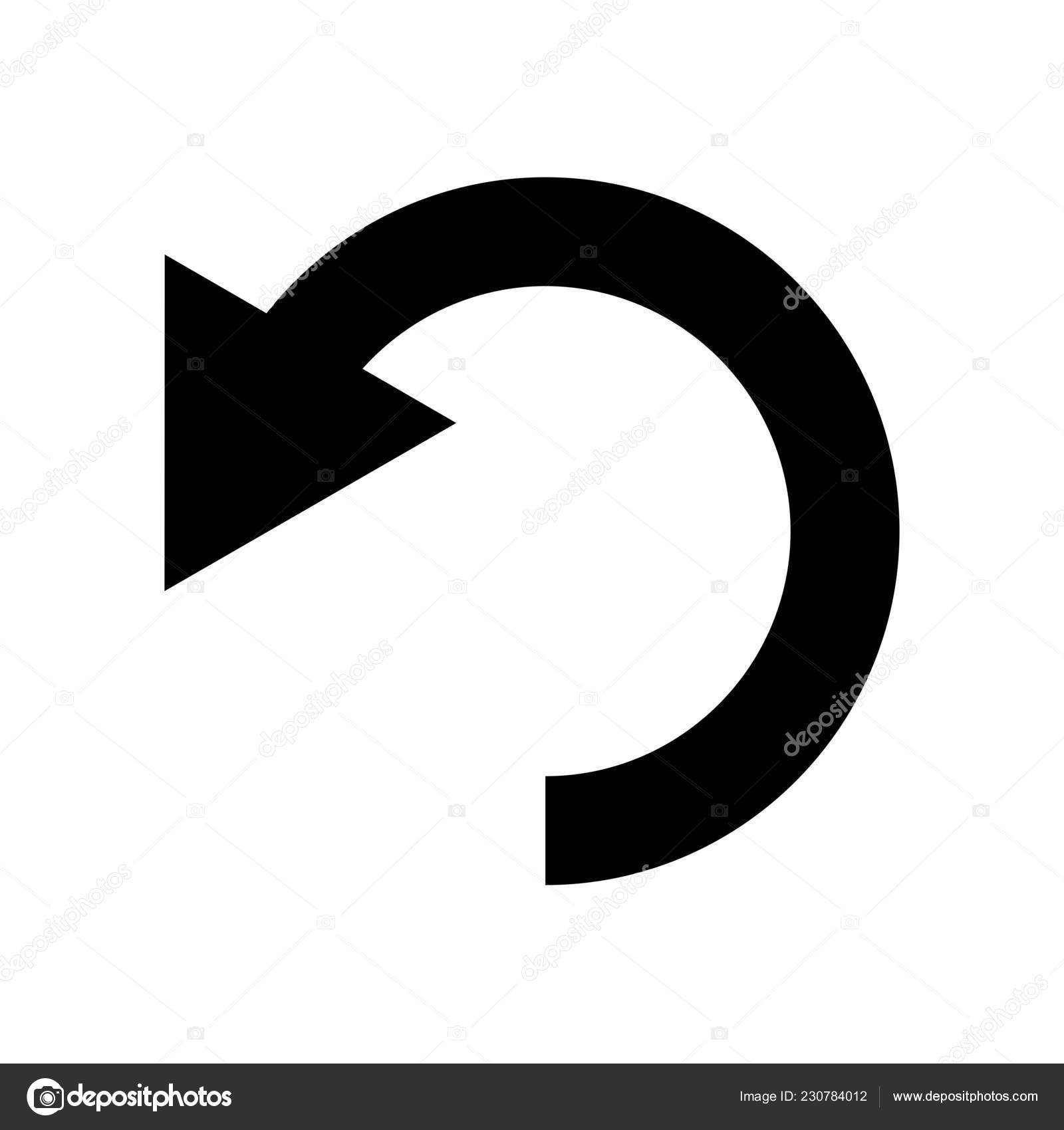 Recover Arrow Symbol Icon Simple Vector Illustration Stock Vector Image ...