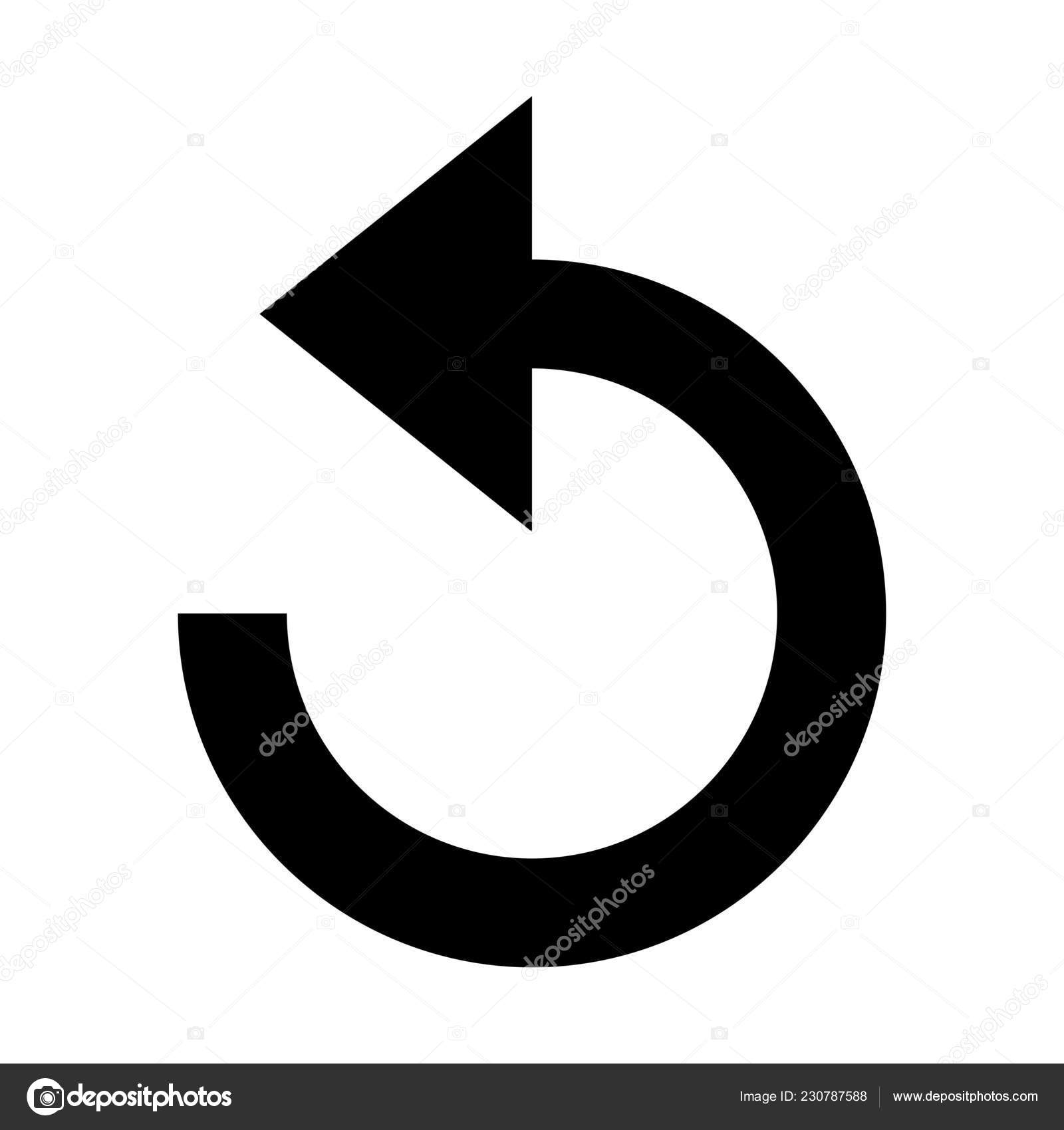 Reverse Action Arrow Simple Vector Illustration Stock Vector by ...