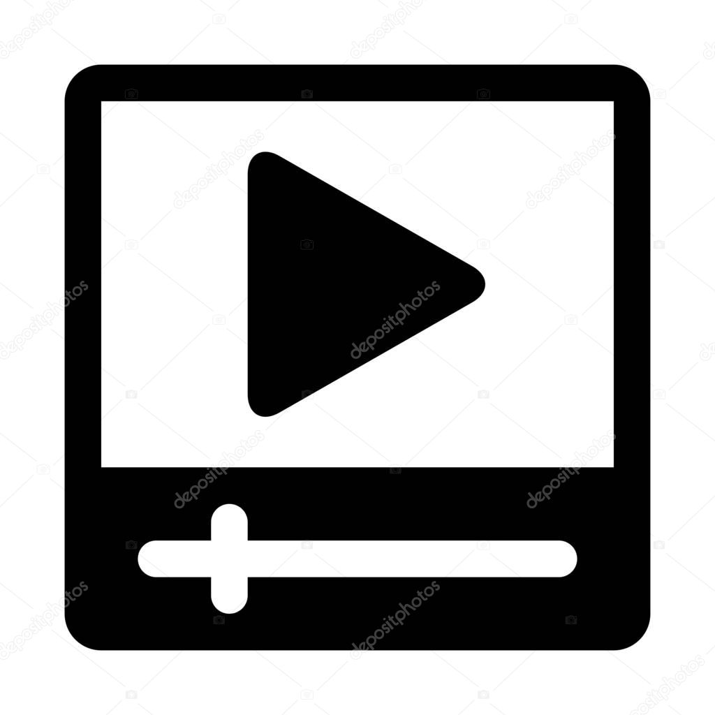 Reproductor de películas multimedia, ilustración vectorial simple 2024