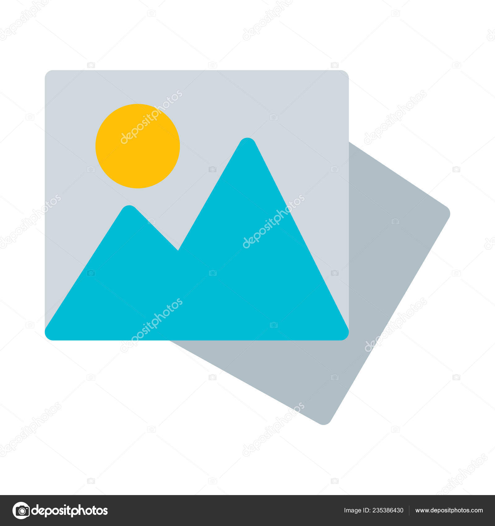 Image Gallery Symbol Icon Simple Vector Illustration Stock Vector Image ...
