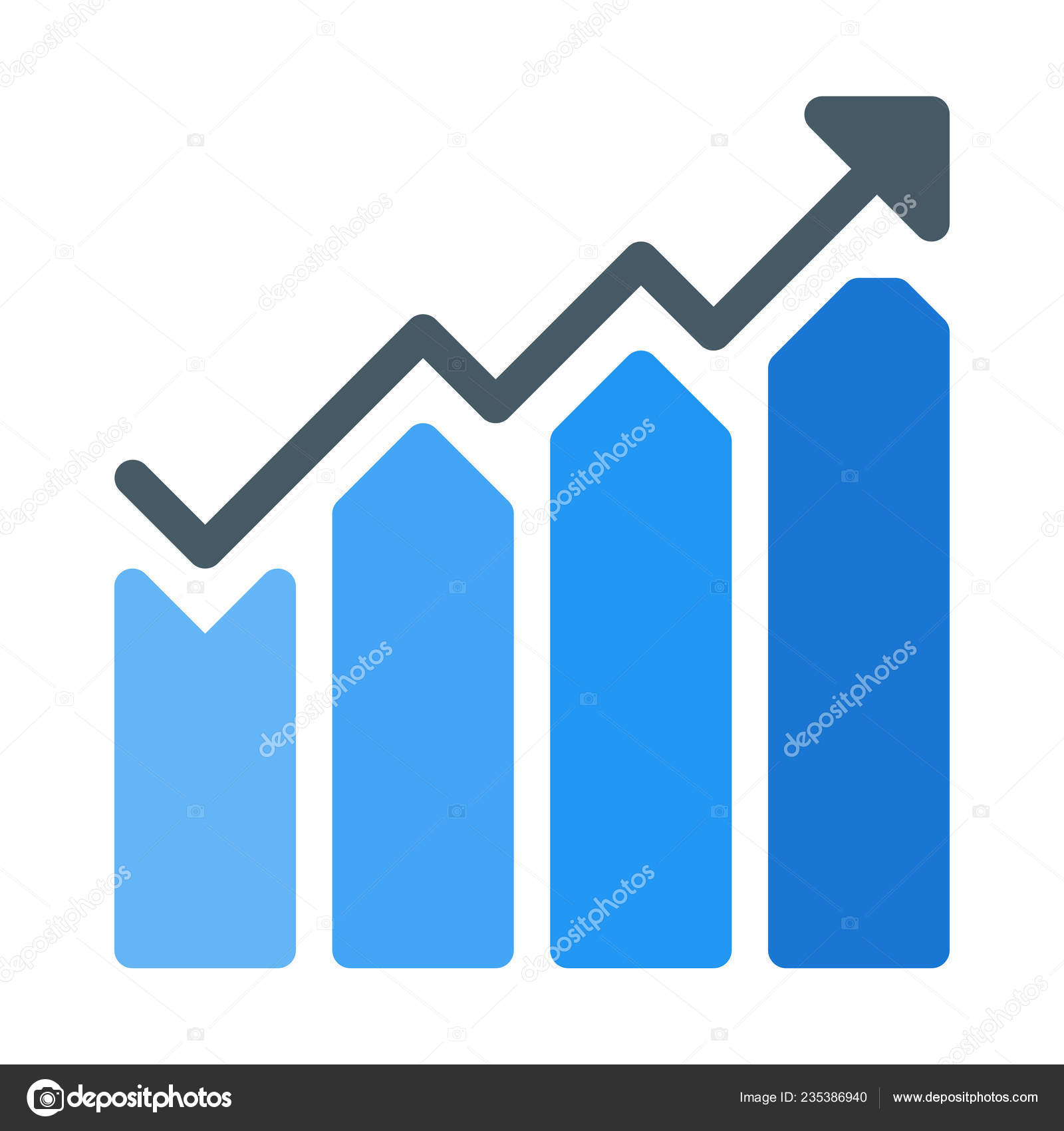 Increasing Bar Chart Icon Simple Vector Illustration — Stock Vector ... Increasing Bar Chart Icon Simple Vector Illustration — Stock Vector ...