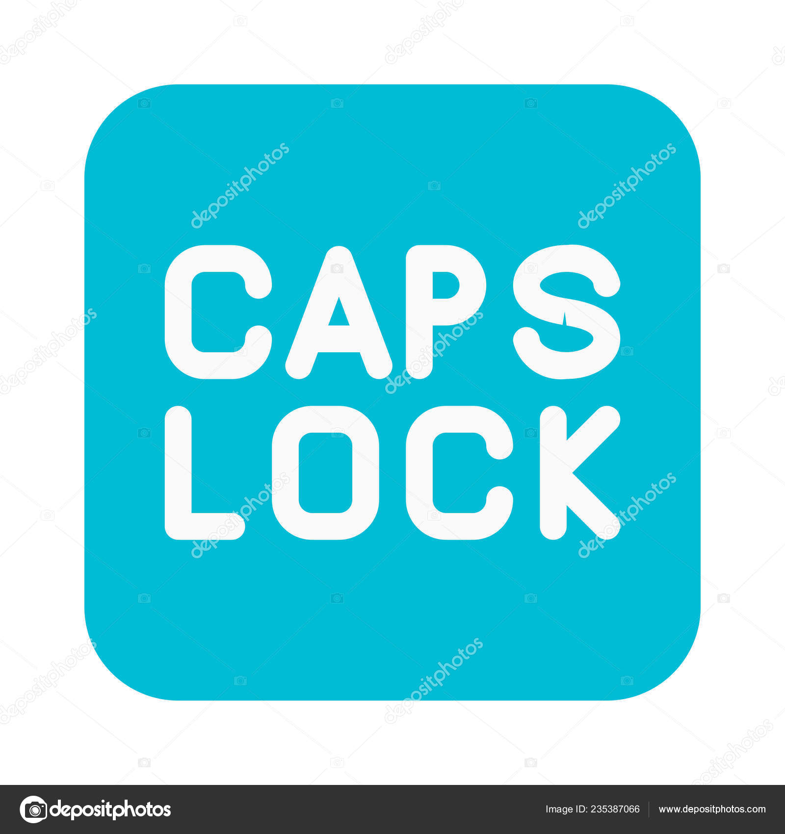 Caps Lock Key Icon Simple Vector Illustration Stock Vector Image by ...