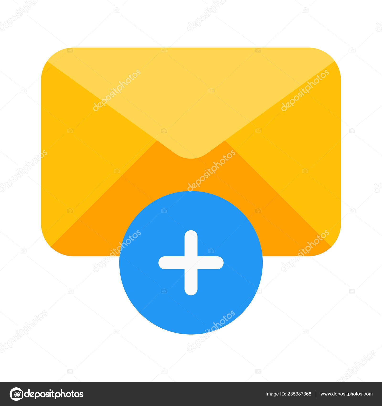 Add Mail Symbol Icon Simple Vector Illustration Stock Vector by ...