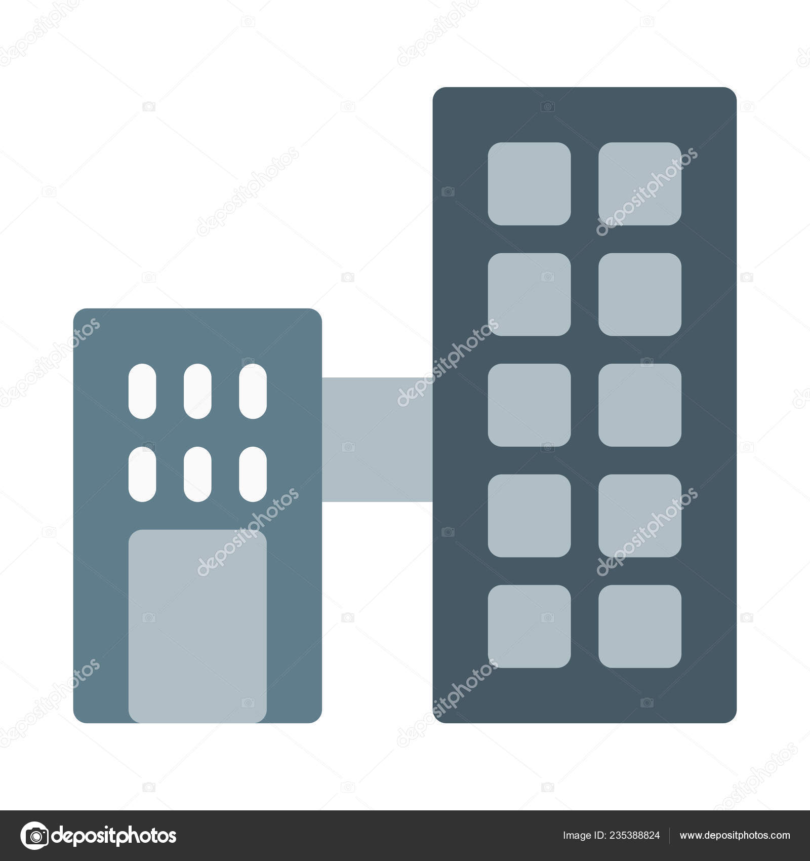 Commercial Complex Building Icon Simple Vector Illustration Stock ...