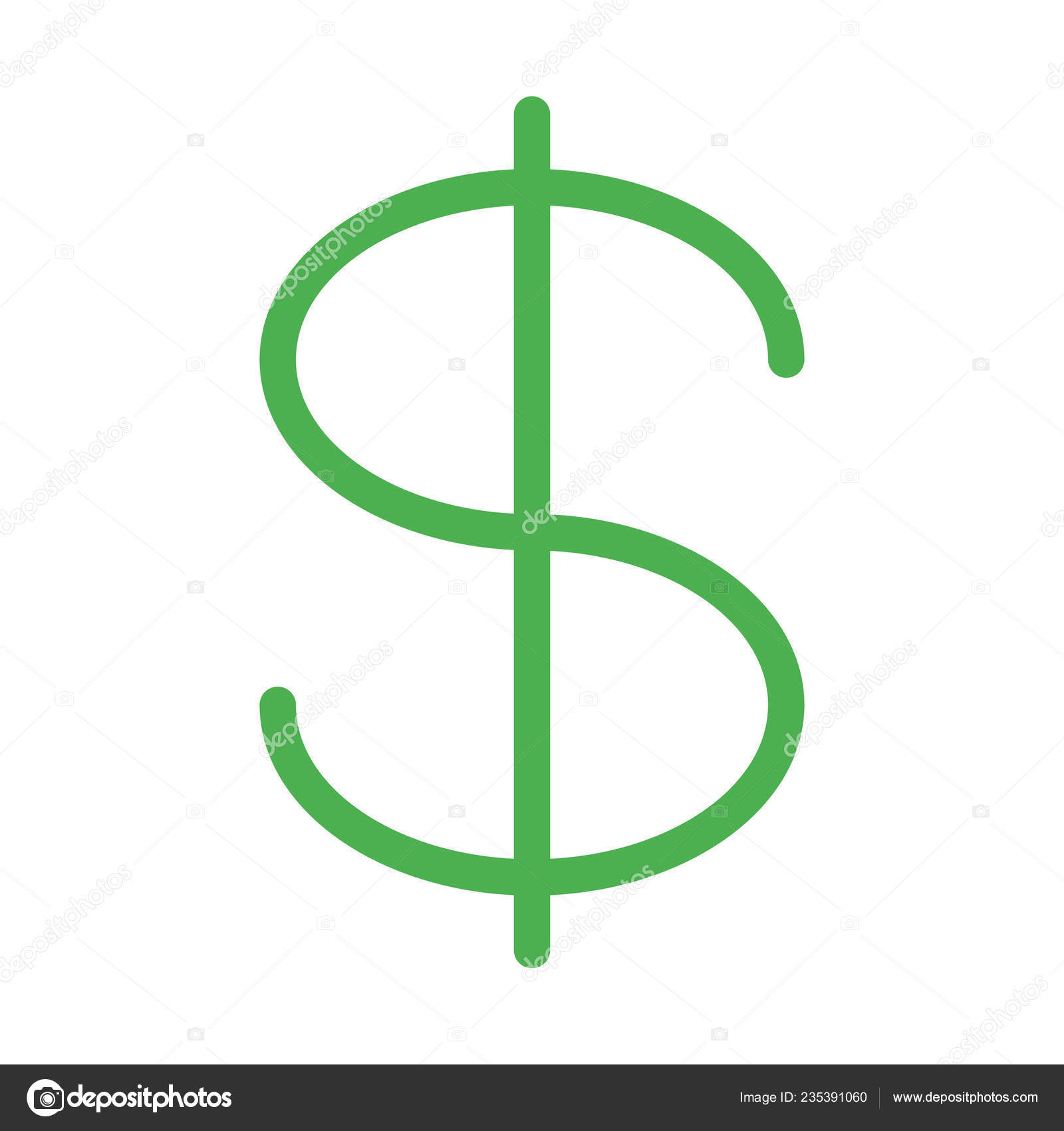 Dollar Currency Symbol Icon Simple Vector Illustration Stock Vector by ...