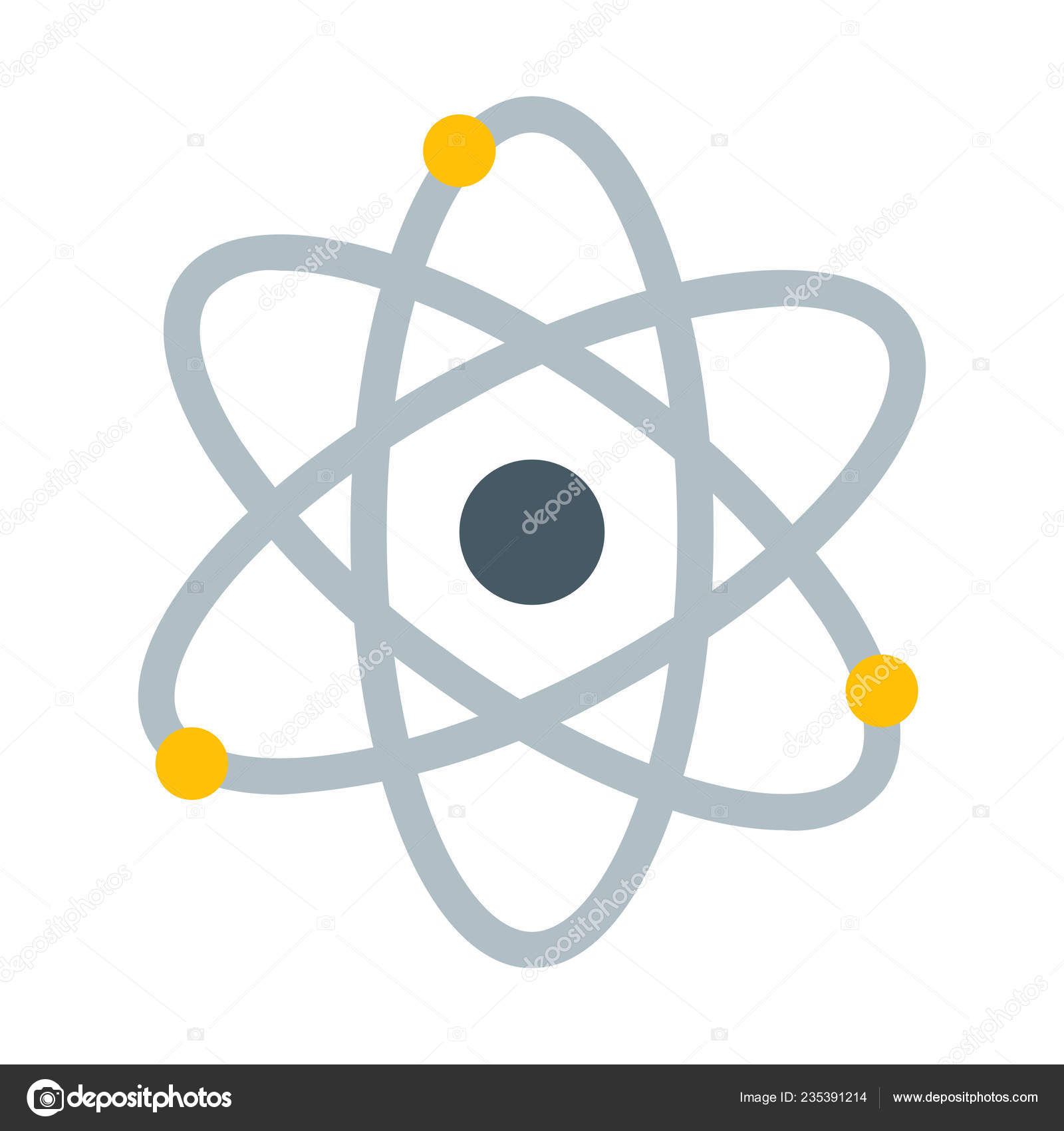 Atom Particle Nucleus Icon Simple Vector Illustration Stock Vector ...