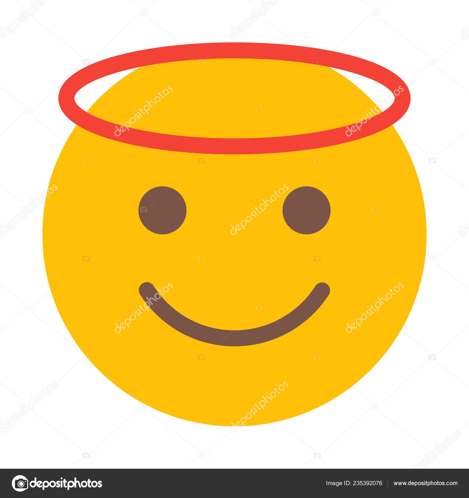 Angel Face Emoji Icon Simple Vector Illustration Stock Vector Image by ...