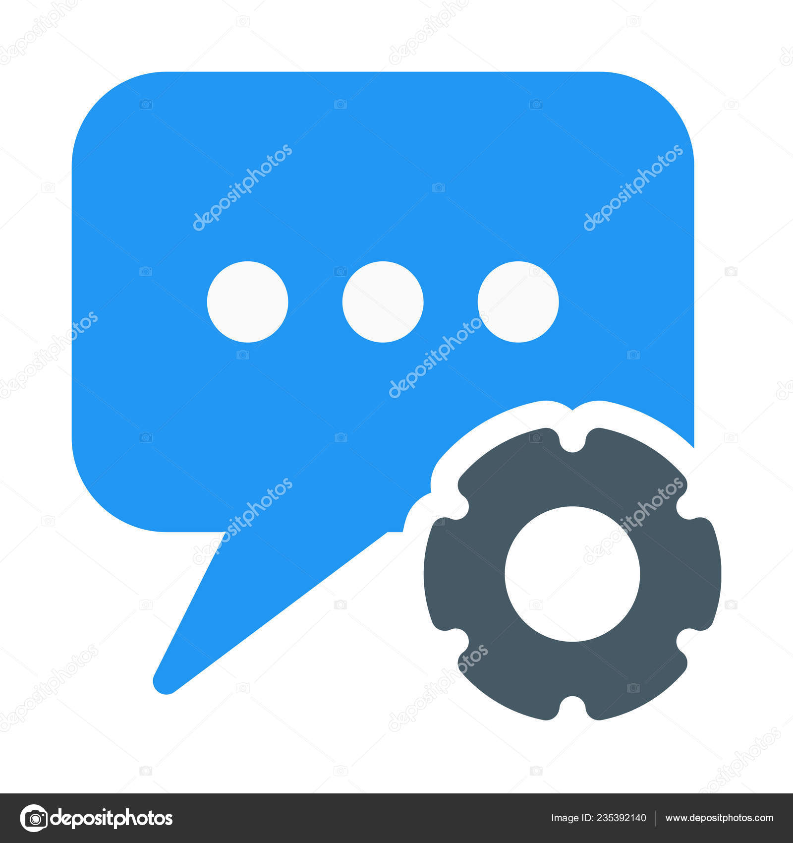 Chat Messenger Settings Icon Simple Vector Illustration Stock Vector by ...