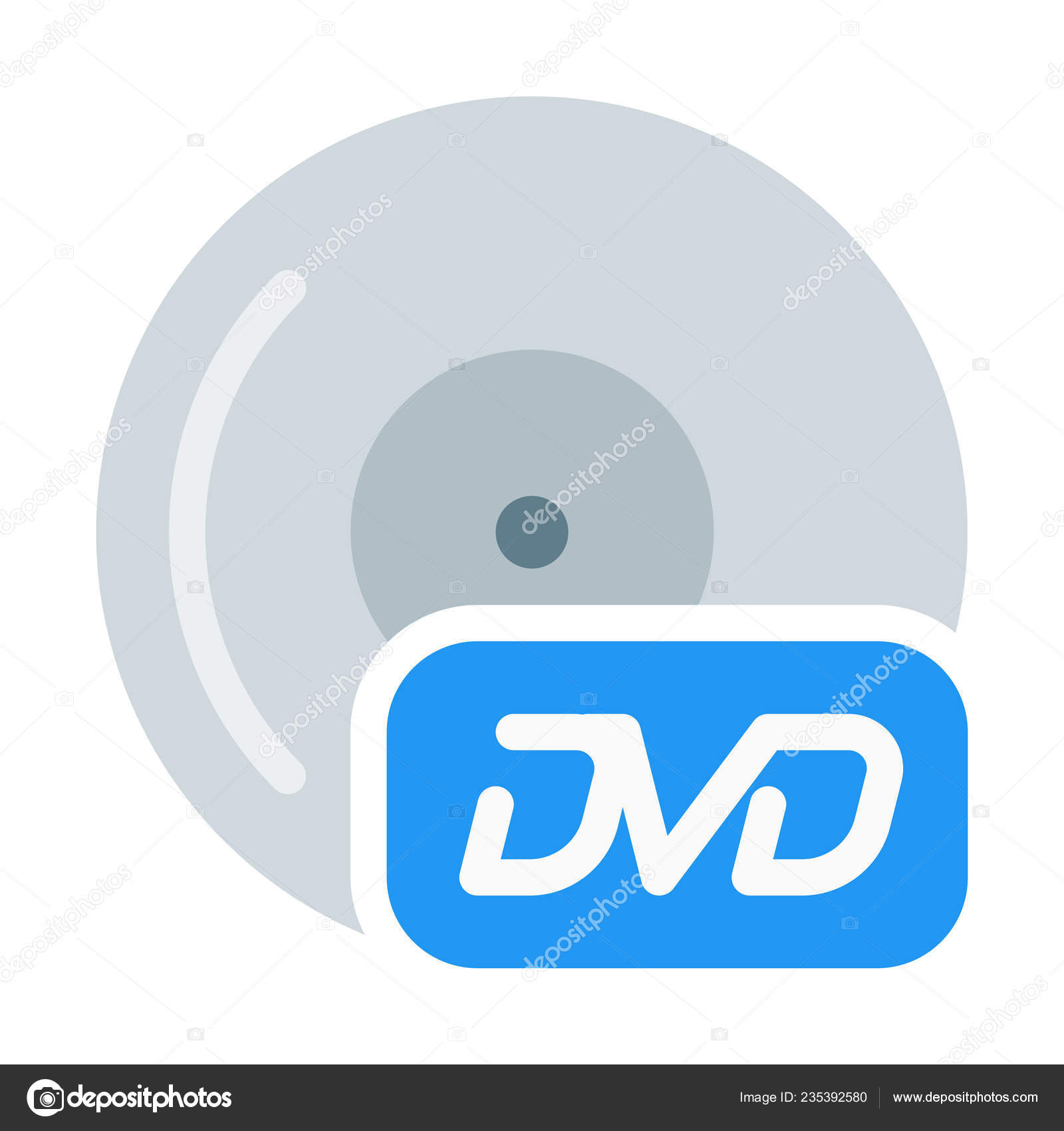 Icono Símbolo Disco Dvd Ilustración Vectorial Simple Vector de stock ...