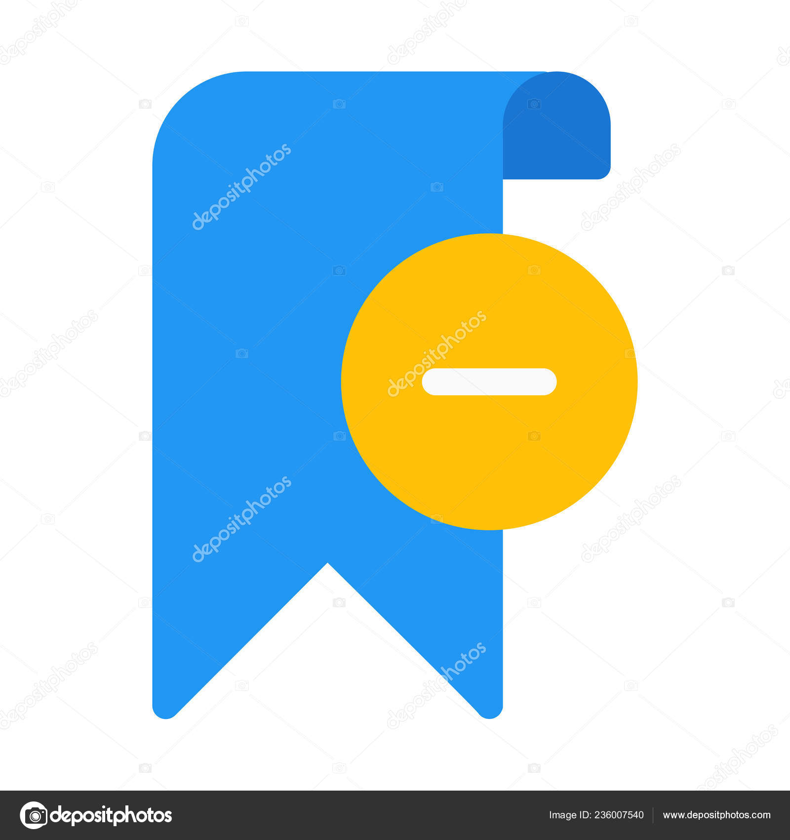 Remove Bookmark Symbol Icon Simple Vector Illustration Stock Vector ...