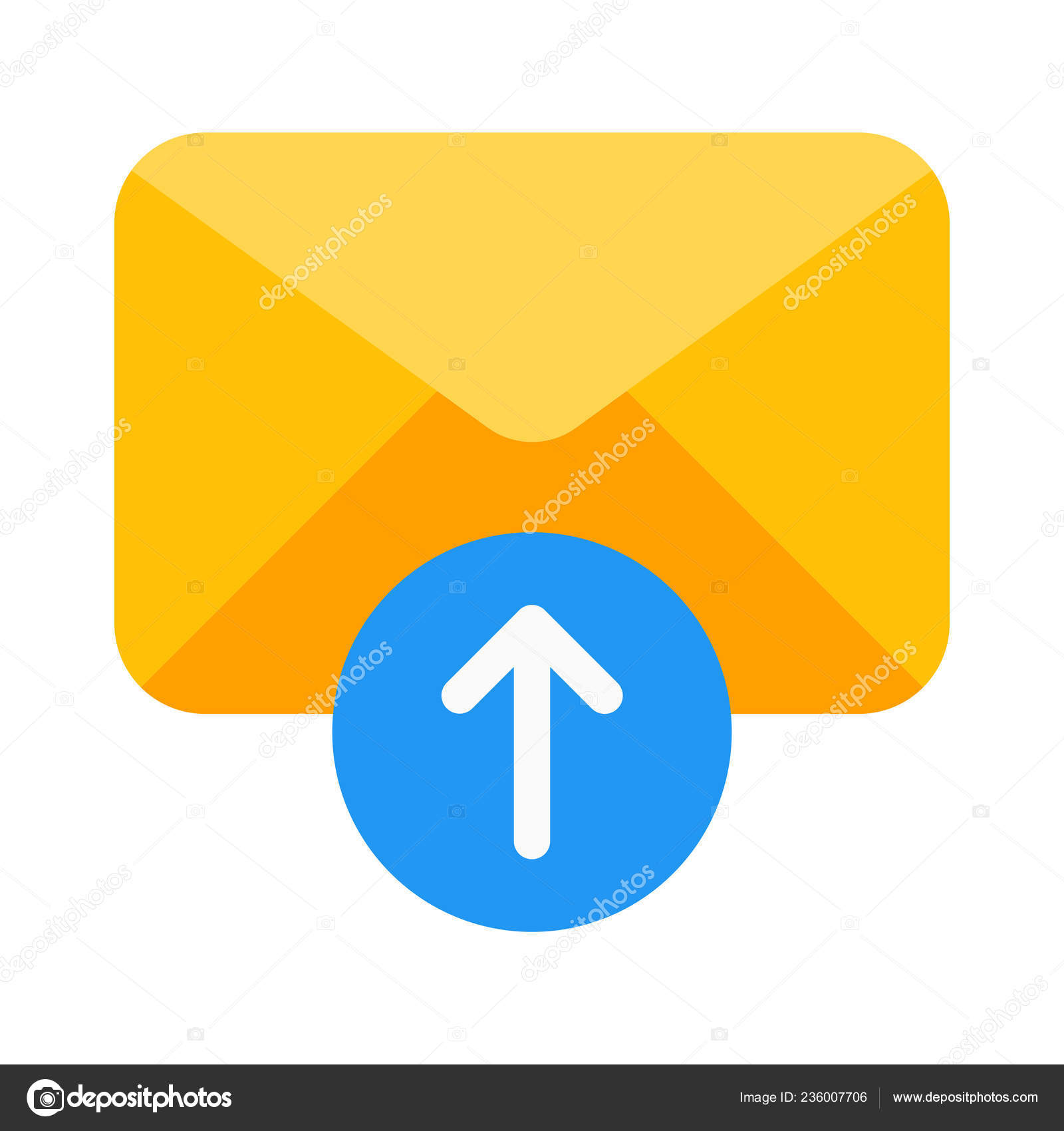 Draft Mail Outbox Icon Simple Vector Illustration Stock Vector by ...